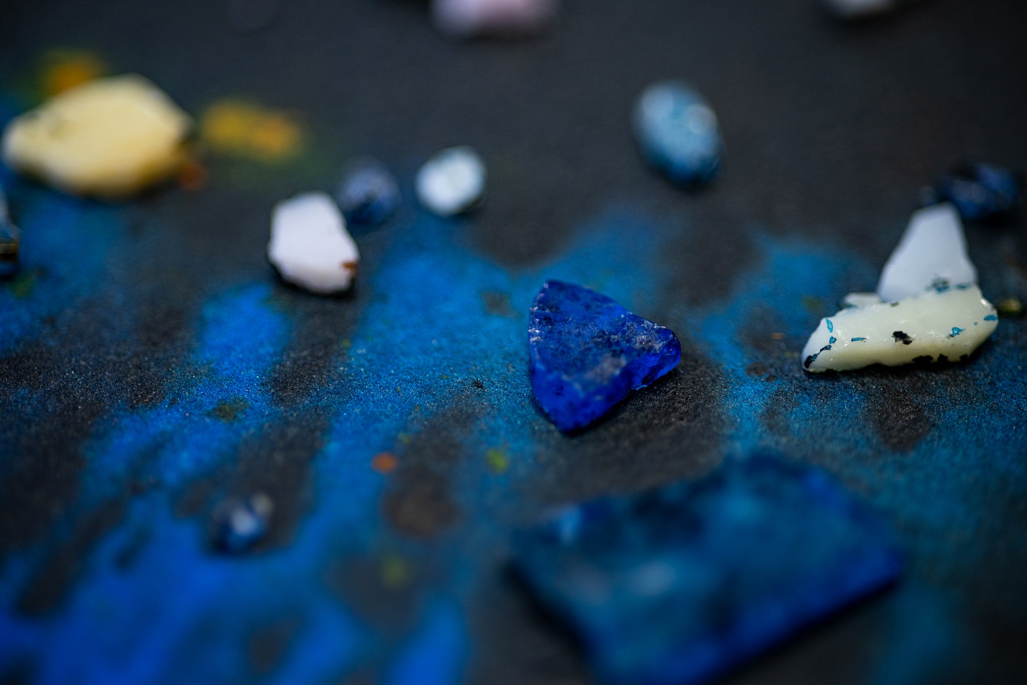 Dale Chihuly Orange and Blue Baskets Large 60” Signed Original Mixed M ...